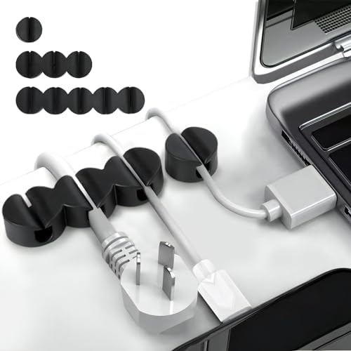 Amazon.com: Xuuza 16Pcs Cable Management Clips Cord Holder for Desk ...