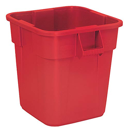 Rubbermaid 28 gal. Square Red Trash Can: Outdoor Waste Bins: Amazon.com ...