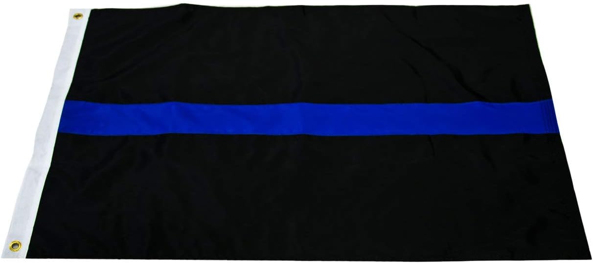 Amazon.com : Colonial Flag 2'x3' Nylon Thin Blue Line Flag : Patio ...