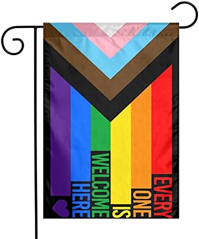 Amazon.com : Progress Pride Everyone is Welcome Here Flag 3x5 Outdoor ...