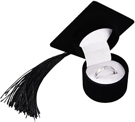 Amazon.com: Amosfun Graduation Cap Shaped Ring Box Creative Jewelry Storage Box Ring Organizer ...
