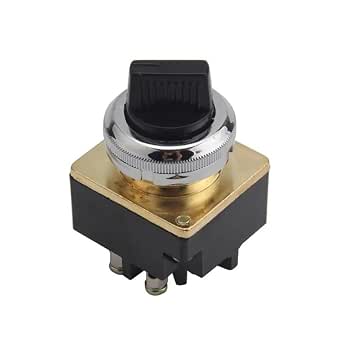 Amazon.com: 30mm selector switchHKA2-3 DPST 1NO+1NC 3P Latching Rotary ...