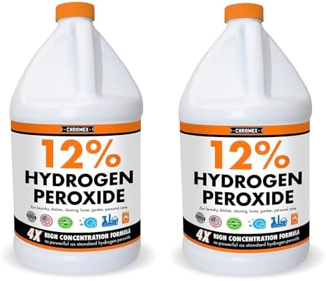Amazon.com: Chromex Hydrogen Peroxide 12 Percent Food Grade, 4x Power ...