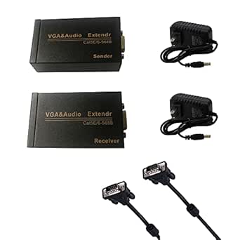 Installer CCTV VGA Extender Transmit Video up to 300ft Over Cat5 5E ...