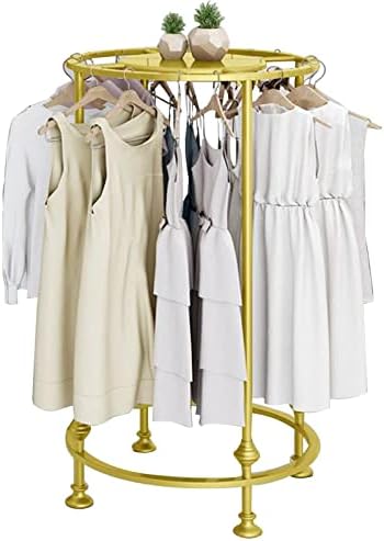 Amazon.com: Rotatable Round Clothes Rack 2-tier Kids Clothing Rack for ...