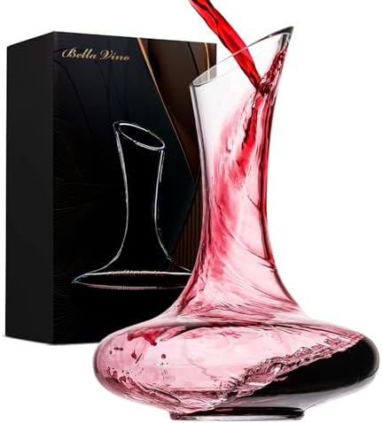 Amazon.com | Wlasss Large Fancy Wine Carafe, 1900ml/64oz Elegant Red ...