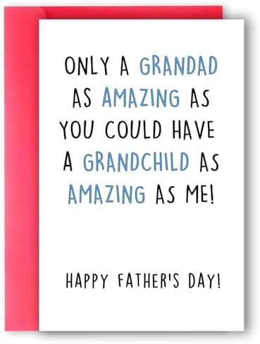 Amazon.com : Funny Grandad Fathers Day Card, Happy Father’s Day Gift ...