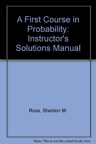 Buy Instructor's Solutions Manual (A First Course in Probability) Book ...