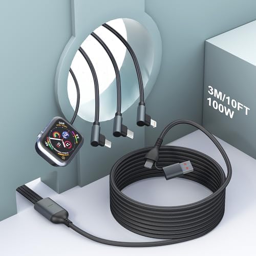 Amazon.com: 4 in 2 Multi Charging Cable for Apple Watch Charger, Geyrut ...