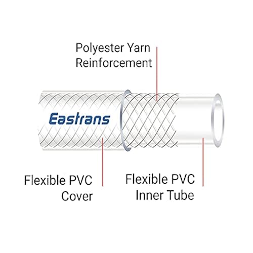 Snapklik.com : 1/2 ID X 5 Ft High Pressure Braided Clear PVC Vinyl ...