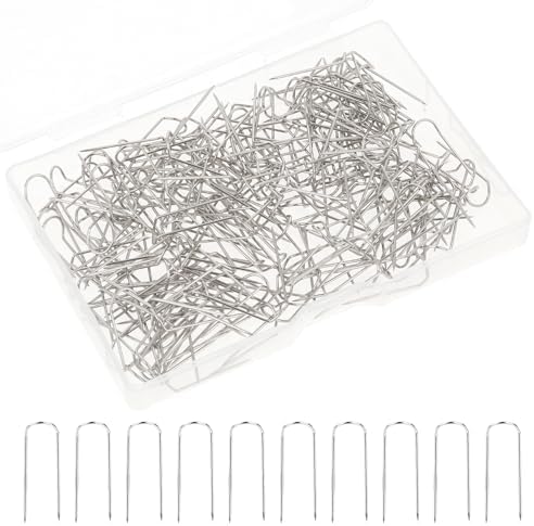 Amazon.com: 100 Pieces U Shaped Fork Pins for Sewing Double Blocking ...