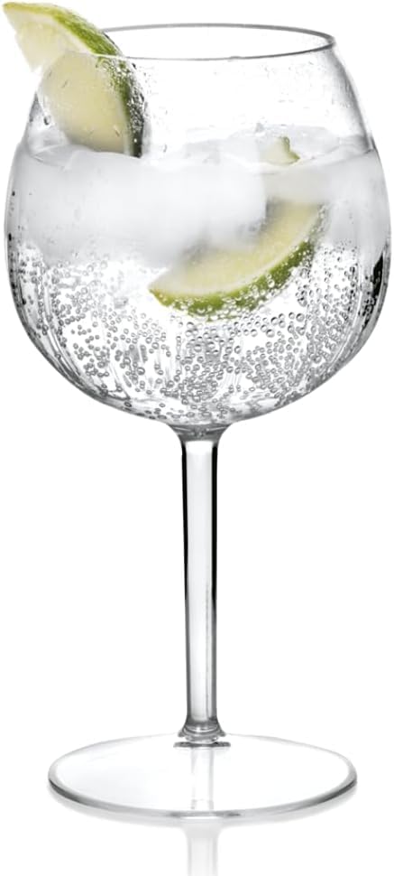AIOS Unbreakable Tritan BPA Free Cut Glass/Fluted Copa Balloon Gin ...
