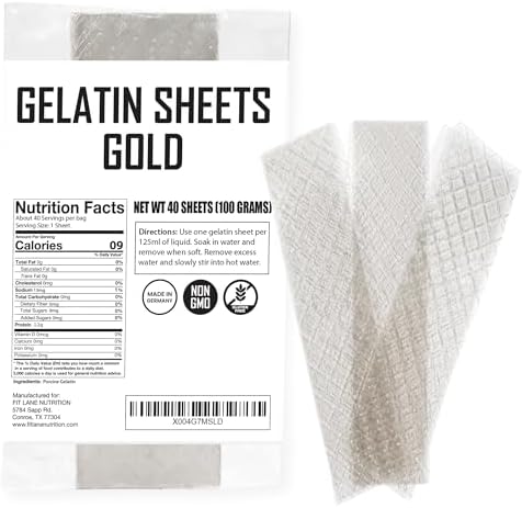 Amazon.com : Silver Gelatin Sheets for Baking – 25 Count (63 Grams ...