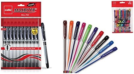 Cello Maxriter Ball Pen Set (Pack Of 10 Pens - Black)| Lightweight Ball ...