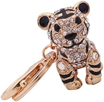 Amazon.com: VICASKY Rhinestone Tiger Keychain Animal Little Tiger Key ...