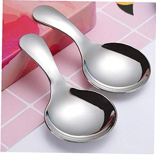 KAEGOUSY 3 Pcs Stainless Steel Short Handle Spoons Mini Short Handle ...
