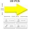 Yellow Arrow Floor Sticker 25 × 12.5 cm Self-Adhesive Directional Arrow ...