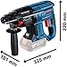 Bosch Professional 18V System Akku Bohrhammer GBH 18V-21 (max. Schlagenergie 2 J, Bürstenloser ...