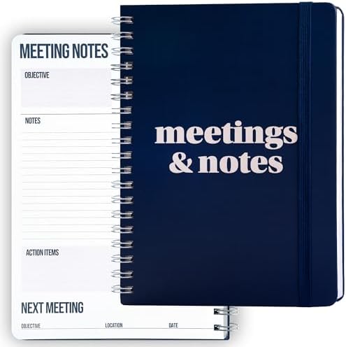 Amazon.com : Meeting Notebook for Work, Spiral Notebooks for Work ...