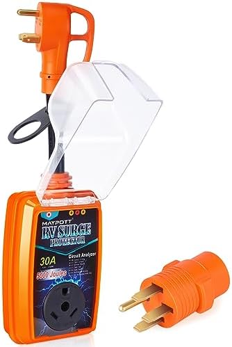 Amazon.com: Maypott 30 Amp RV Surge Protector with 50A to 30A ...