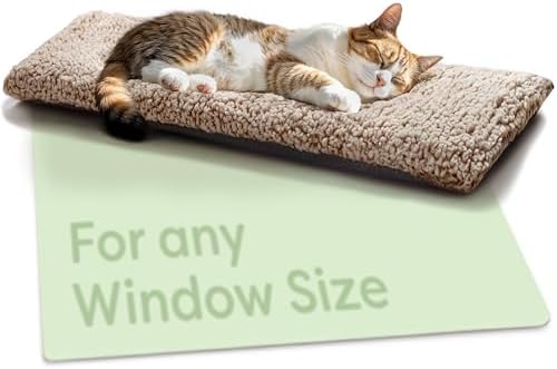 Knupis Cat Windowsill Mat 90 x 28 cm Brown - Sill Non-Slip - Self ...