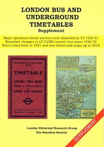 London Bus & Underground Timetables Supplement: 1933 - 1951: Amazon.co ...