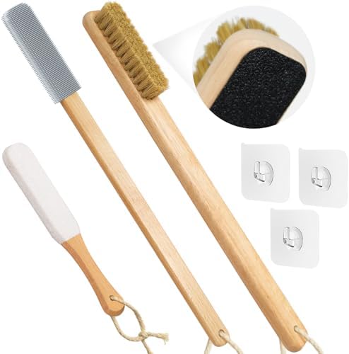 Amazon.com : ELFRhino Long Handle Toe Gap Cleaning Brush+Body Shower ...