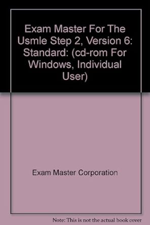 Buy Exam Master For The Usmle Step 2, Version 6: Standard: (cd-rom For ...