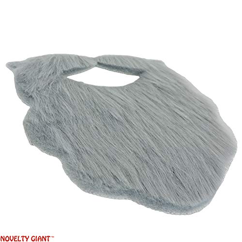 Novelty Giant Grey Redneck Full Beard and Mustache Costume Accessory ...