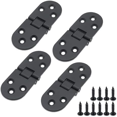 Joyangy Heavy Duty Flip Top Hinge 4-Pack, 3.1"x1.2" Zinc Alloy Black ...