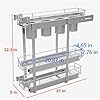 Amazon.com: Sikarou 3-Tier 5" W x 21" D Narrow Pull Out Cabinet ...