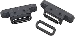 Amazon.com: HUFFA 10Pcs USB C 2 Pin Female Jack Waterproof Socket Port ...