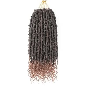 Amazon.com : Aipin Butterfly Locs Goddess Locs Crochet Hair With Curly ...