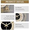 Amazon.com: HEBOIX Modern Wall Clock for Living Room,Large Gold ...