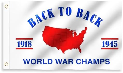 Amazon.com : XIFAN Back to Back World War Champs Flag Polyester Flag ...