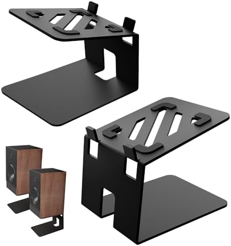 Amazon.com: PUTORSEN Desktop Speaker Stands Pair, Speaker Riser for ...
