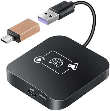 Amazon.com: Wireless CarPlay Adapter 2 IN 1 Plug and Play Wired to ...