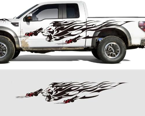 Amazon.com: Generic Car Side Body Stickers Decals Lions Flame Graphics ...