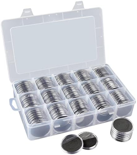 Amazon.com : 52 Pieces 46mm Coin Capsules with 6 Sizes (20/25/ 27/30 ...