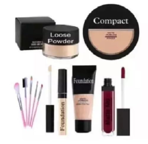 HMG Face Makeup Kit Combo Pack Of Compact, Foundation, Concelar, Loose ...