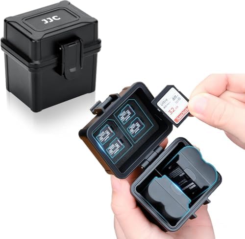 Amazon.com: JJC Portable Camera Battery Memory Card Case,Battery Holder ...