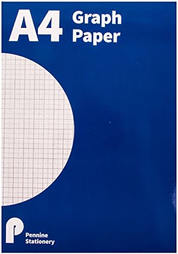 10x A4 Math Pad Graph Paper Pads - 2/10/20mm Square Grid - 80 Page School/Office Workbook ...