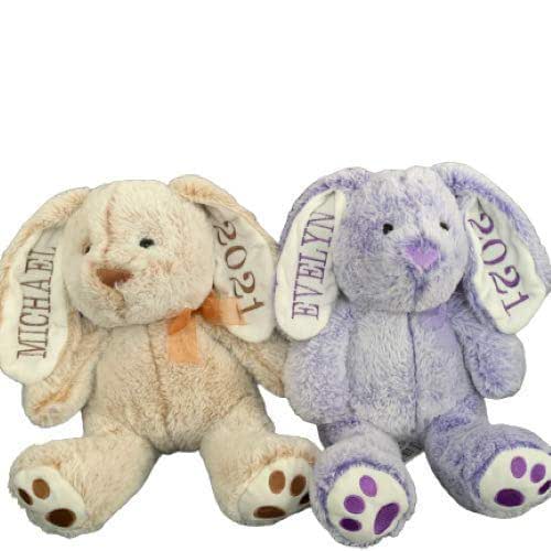 Amazon.com: Personalized Easter Bunny Stuffed Animal - Rabbit Plush Toy ...