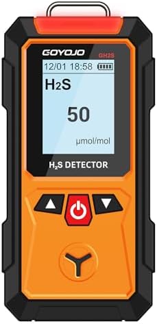 Hydrogen Sulfide Detector H2S Gas Detector Monitor Meter Portable Sound ...