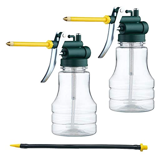 Amazon.com: 2 Sets Oil Can Transparent High Pressure Oiler Lubrication ...