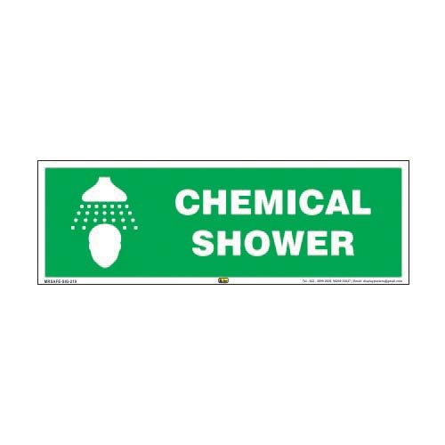 Mr. Safe - Chemical Shower Sign Hard Plastic Lamination 12 Inch X 4 ...