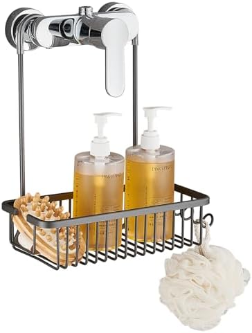 MAMHUN Shower Caddy Hanging, Over Faucet Bathroom Storage - Gray ...