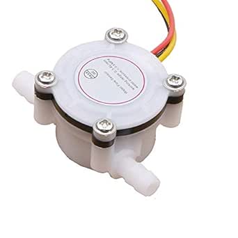 REES52 White Coffee Machine Flow Meter Water Flow Sensor Connected 6mm ...