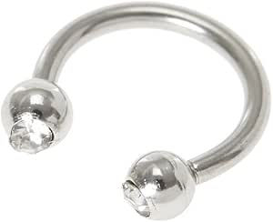 Amazon.com: Icing Women's Silver Horseshoe Lip Frenulum Ring: Clothing ...