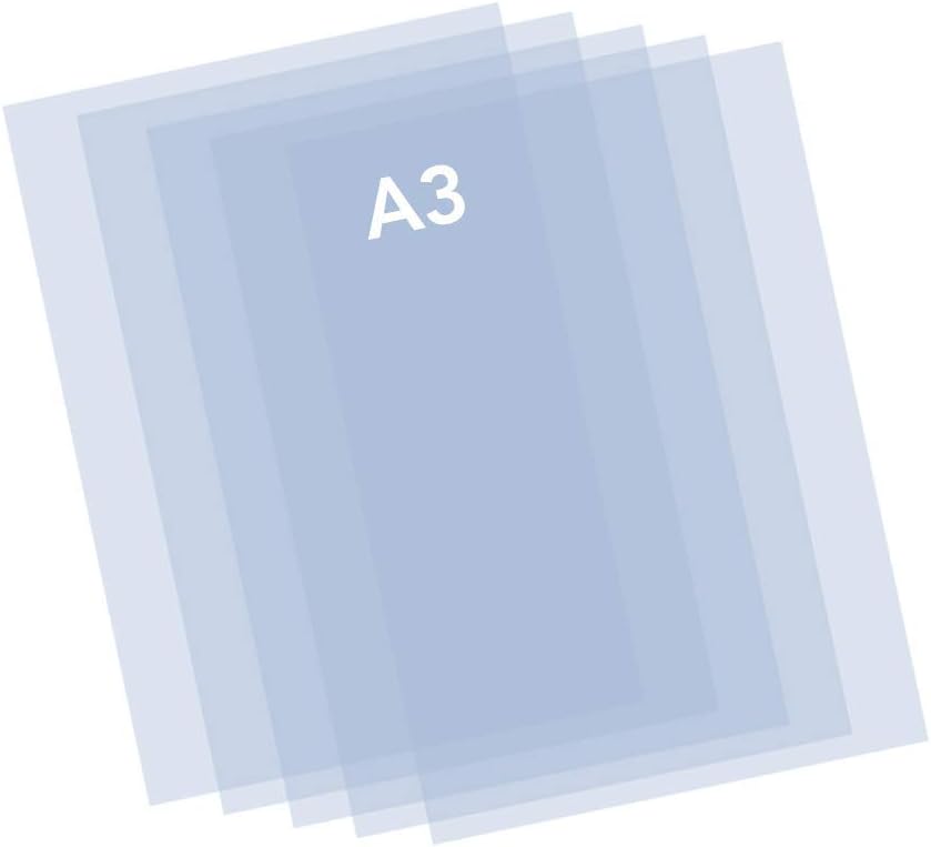 QBIX Mylar Stencil Sheets – 5 Plastic Sheets – Transparent Sheets – A3 ...